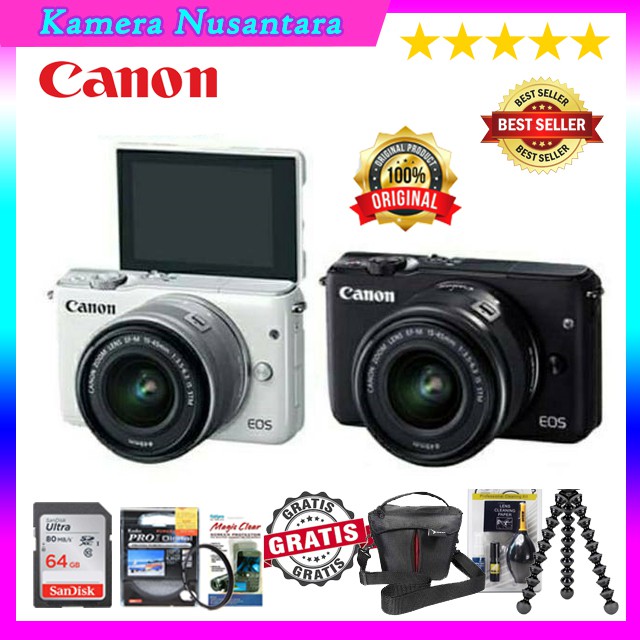 Jual CANON EOS M10 KIT 15-45MM IS STM / CANON M10 WIFI ORIGINAL - PAKET LENGKAP | Shopee Indonesia