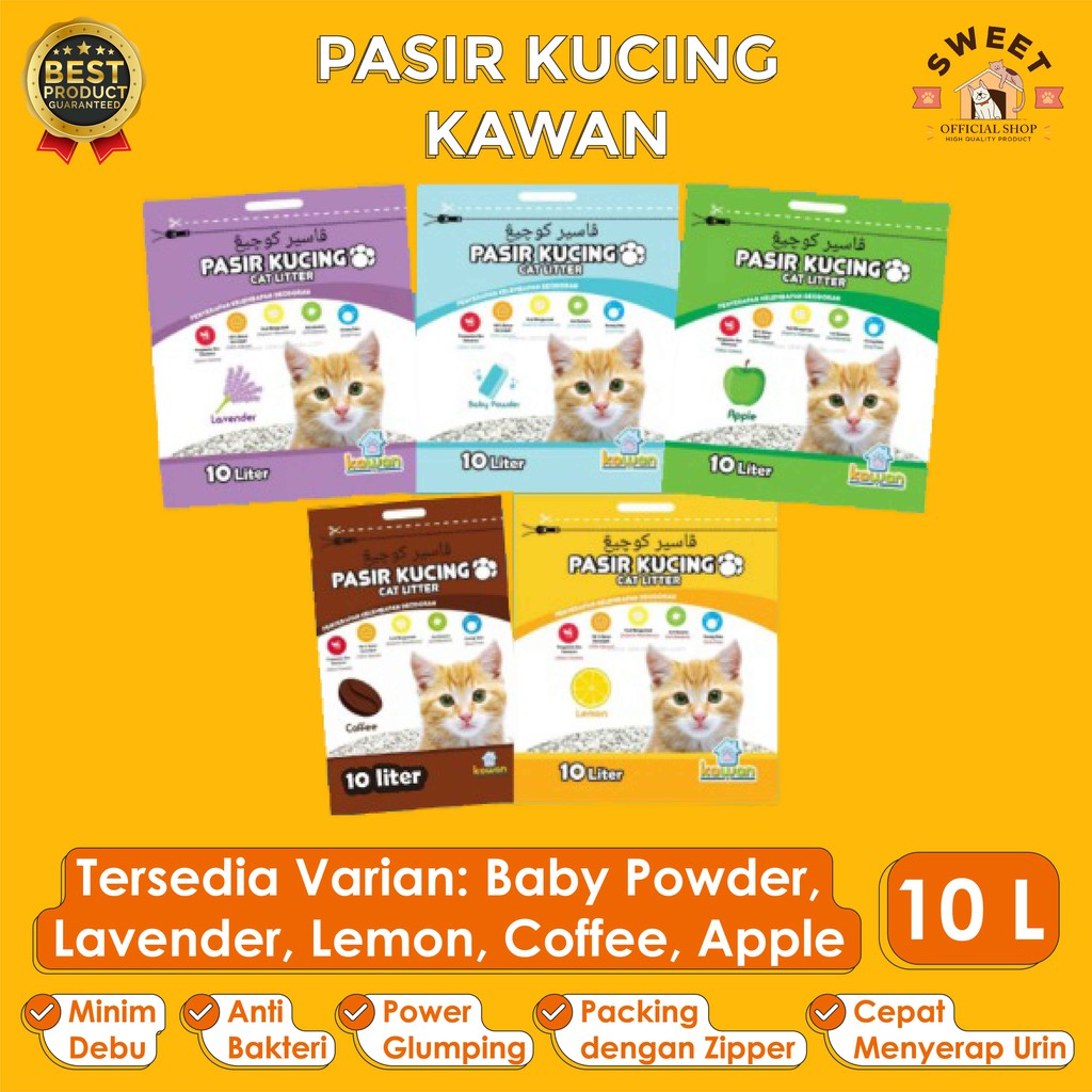 Jual PASIR KUCING KAWAN 10 L - KAWAN PASIR KUCING GUMPAL WANGI ...