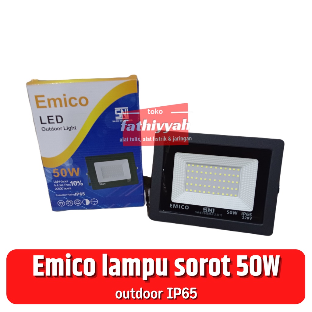Jual mico Lampu Sorot SMD LED 50 watt SNI IP65 Lampu Tembak Floodlight utk Panggung / Outdoor ...