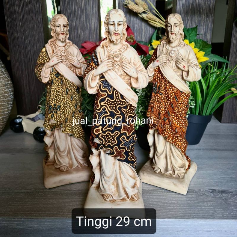 Jual Patung Yesus Hati Kudus Kain Jawa 29 cm | Shopee Indonesia