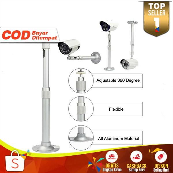Jual Bracket Stand CCTV Bracket Proyektor Dinding Kuat 3kg Mudah ...