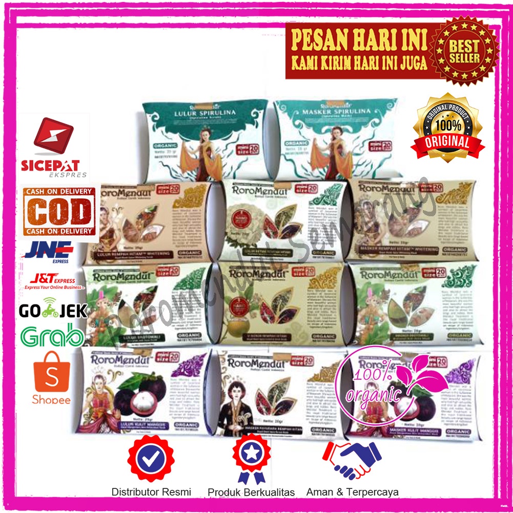 Jual RORO MENDUT LULUR MASKER MINI SIZE 20GR Pabrikroromendut | Shopee ...