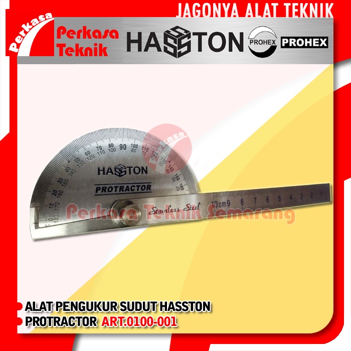 Jual HASSTON 0100-001 Busur Derajat Protractor Alat Ukur Sudut ...