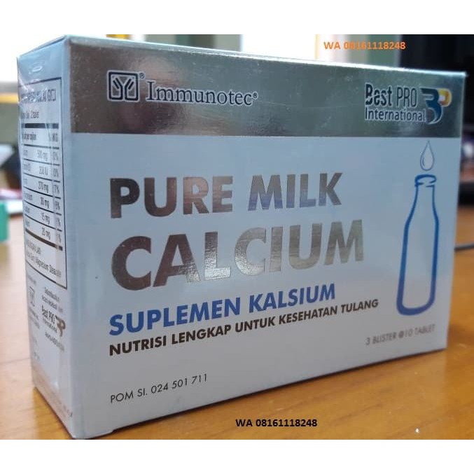 Jual Unik Pure Milk calcium Nutrisi Untuk tulang tetap kuat | Shopee ...