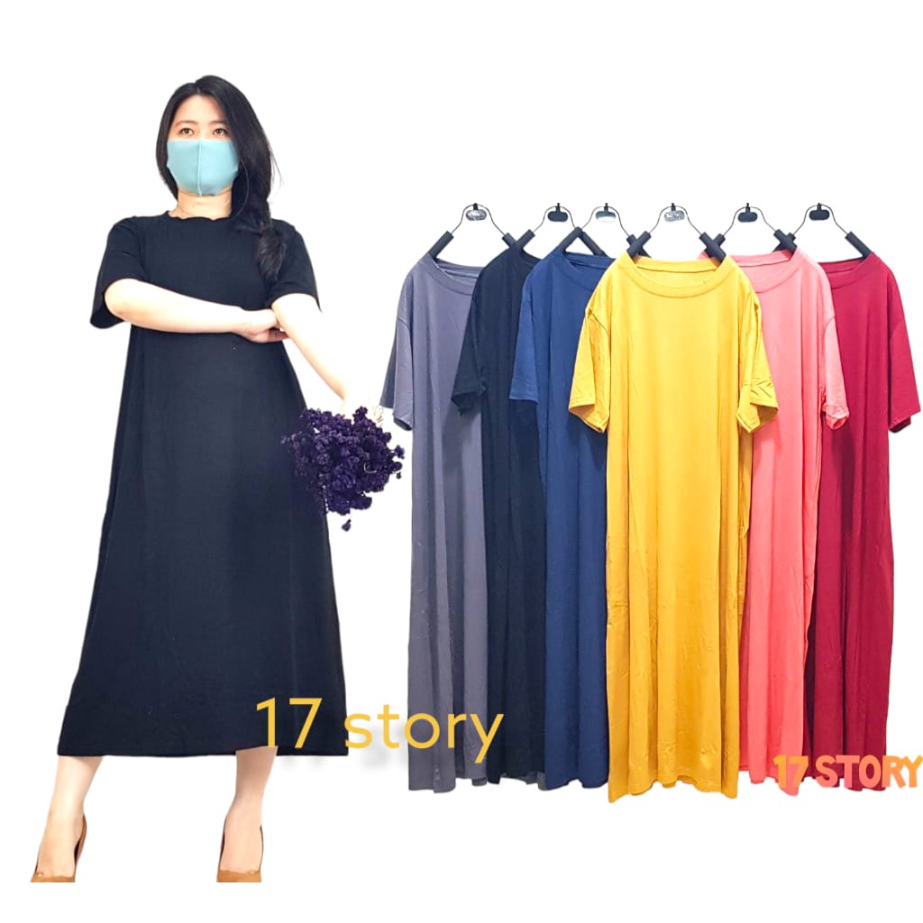 Jual Daster Polos Panjang Import Premium Lengan Pendek Basic Kekinian ...