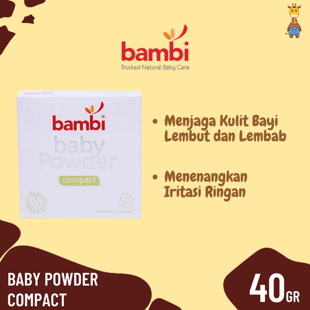 Jual Bambi Baby Powder Compact 40gr - Bedak Bayi | Shopee Indonesia