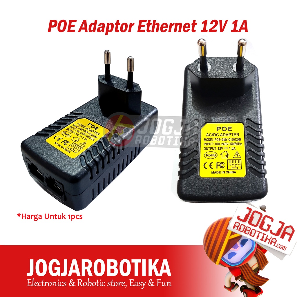 Jual POE Adaptor Ethernet 12V 1A Adator 12V 1000mA | Shopee Indonesia