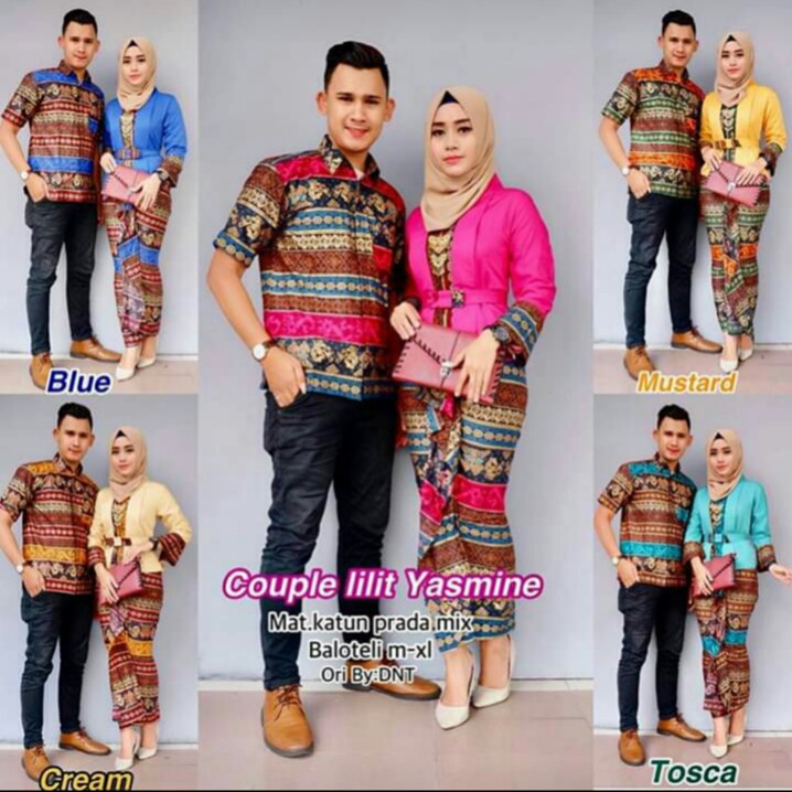 Jual batik modern yasmine - batik couple rnb | Shopee Indonesia