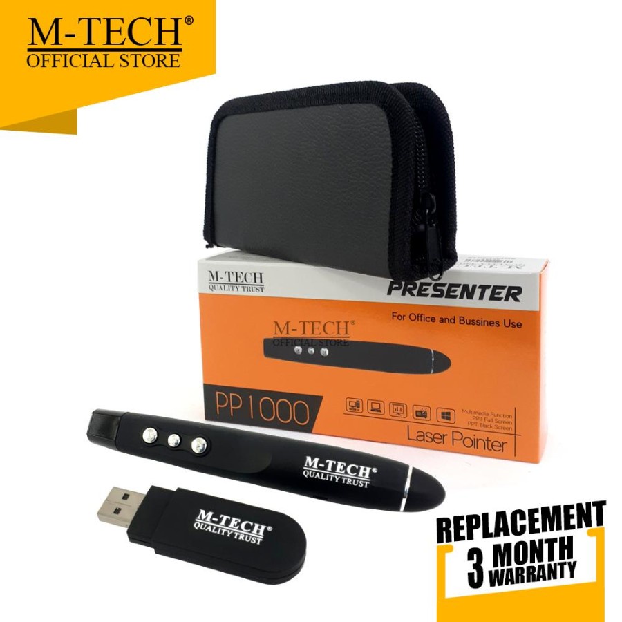 Jual M-Tech Original Laser Pointer PP1000 Alat Wireless Presentasi ...