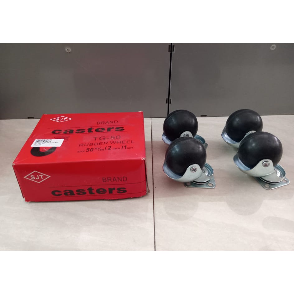 Jual RODA CASTER BOLA KARET BULAT MEREK SJT/ RODA ETALASE / RODA MEJA ...