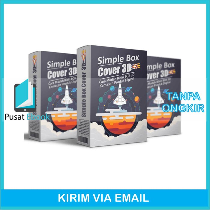 Jual NEW Tutorial Simple Box Cover 3D Panduan Membuat Ecover Bonus Template - Data Digital ...