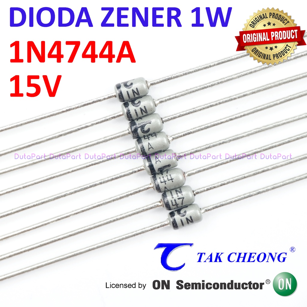 Jual Dioda Zener 1N4744A 15V 1W ORIGINAL TC Licensed by ON SEMI 1N4744 15 V | Shopee Indonesia