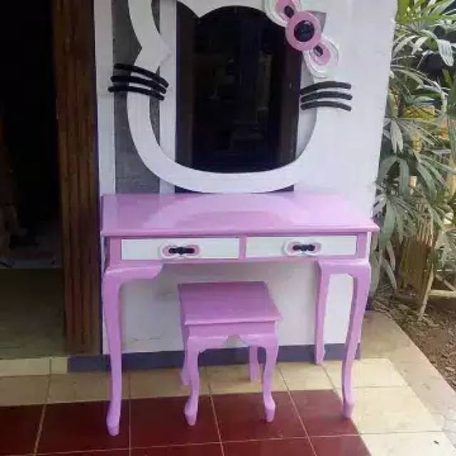 Jual meja rias hello kitty pink | Shopee Indonesia