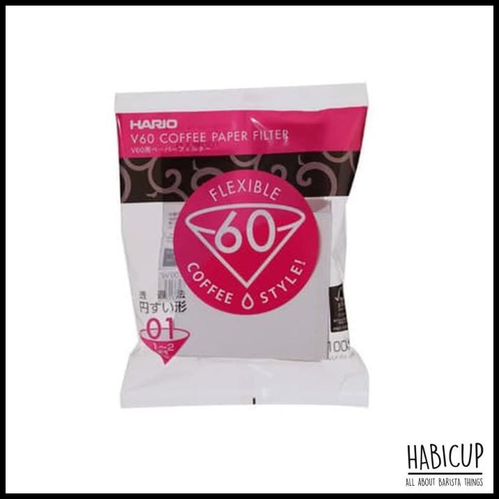 Jual Hario V60 V01 Paper Filter White 100 Pcs - Kertas Saring Kopi ...