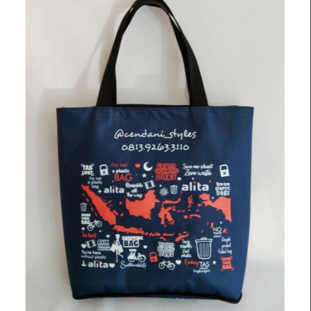 Jual Tas Belanja Tas Lipat Kowala kekinian Folded Bag Ecobag custom | Shopee Indonesia