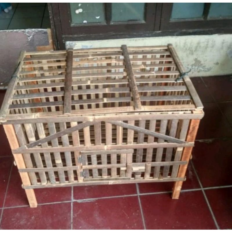 Jual Box Kandang Kurungan anak Ayam dari Bambu 40x40x70 cm, lipat ...