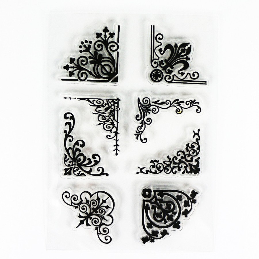 Jual Clear Stamp (Stempel Transparan/Bening) - Corner Line Design ...