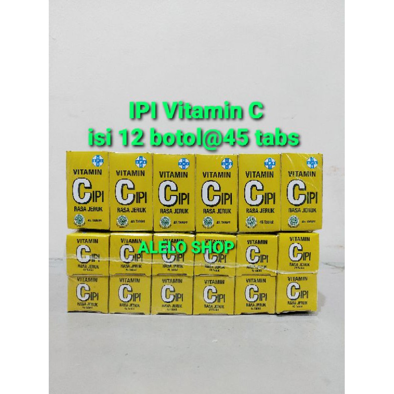 Jual Vitamin C IPI jeruk pack pak 12 botol isi 45 tabs vit c suplemen sehat kesehatan daya tahan ...