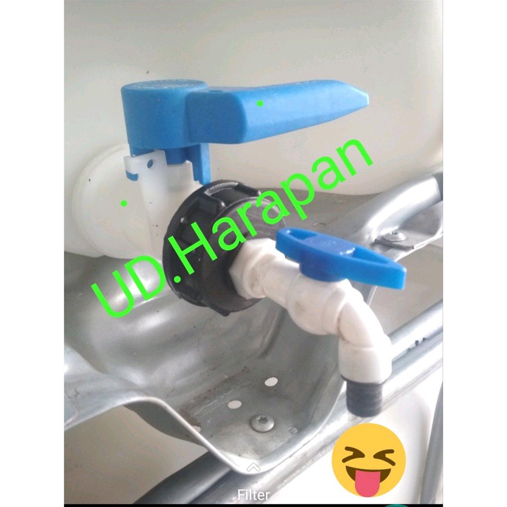 Jual ball valve kran keran IBC TANK KEMPU toren 1000 Liter selang ibc g ...