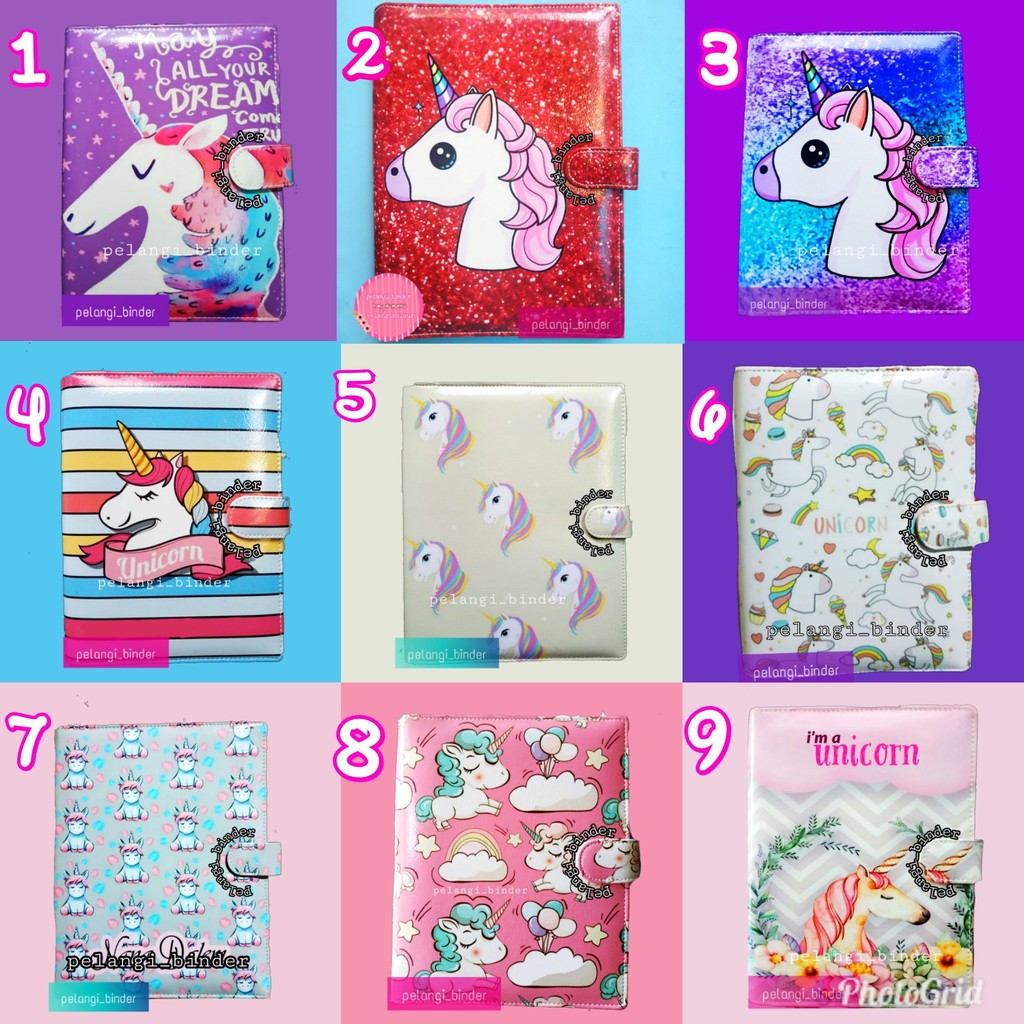 Jual Binder printing Unicorn/Binder Little Poni | Shopee Indonesia