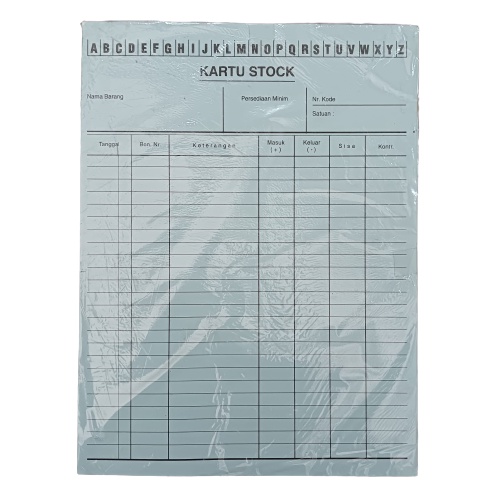 Jual Kartu Stock/ Kartu Stok Barang Ukuran 1/2 Folio 2 Sisi | Shopee ...