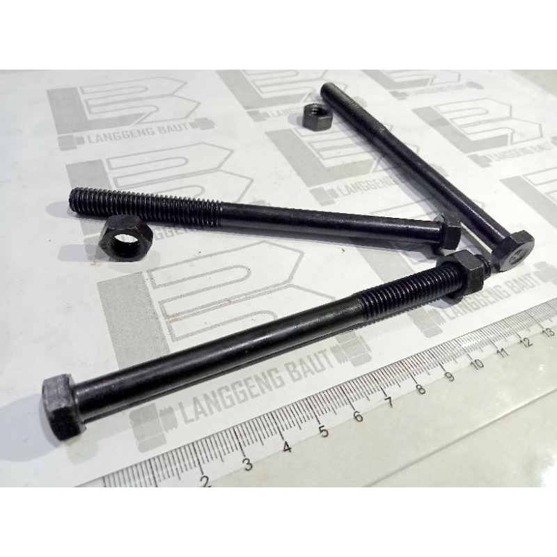 Jual Mur Baut NC 3/8 x 5 / Kunci 14 Panjang 12,5 cm | Shopee Indonesia