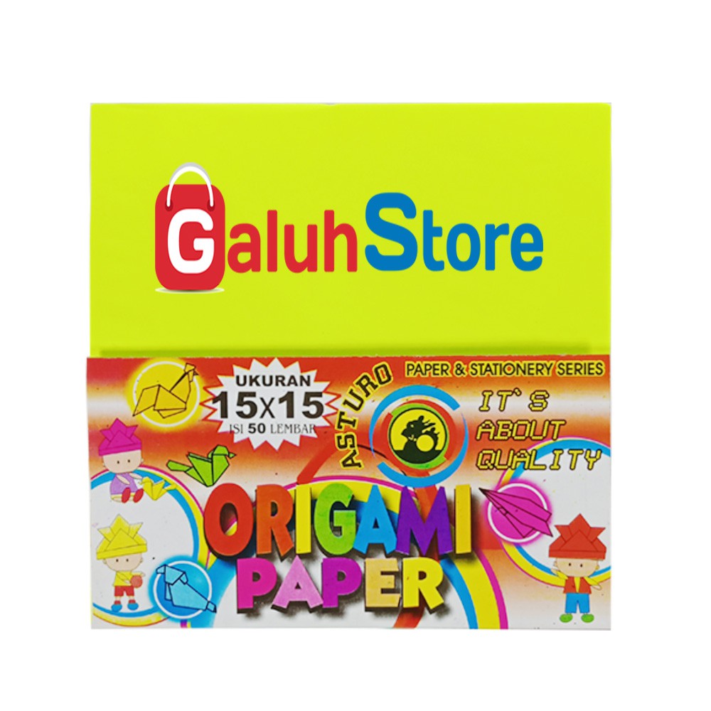 Jual Asturo kertas Origami / Kertas Lipat 15 x 15 Isi 50 Lembar ...