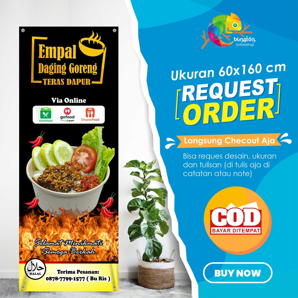 Jual Spanduk Banner Empal Daging Goreng | Shopee Indonesia