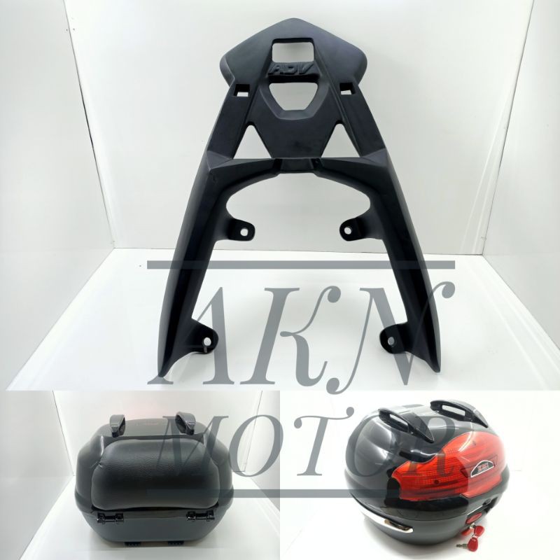 Jual Top box kmi LED dan busa sandaran plus breket box Honda ADV 150 | Shopee Indonesia
