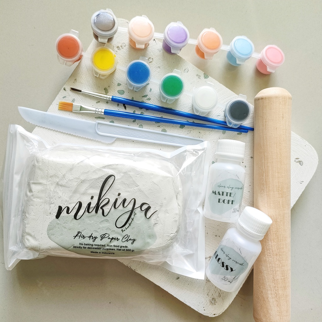 Jual Clay Starter Kit / Coaster set / Air-dry Clay / Modeling Clay ...