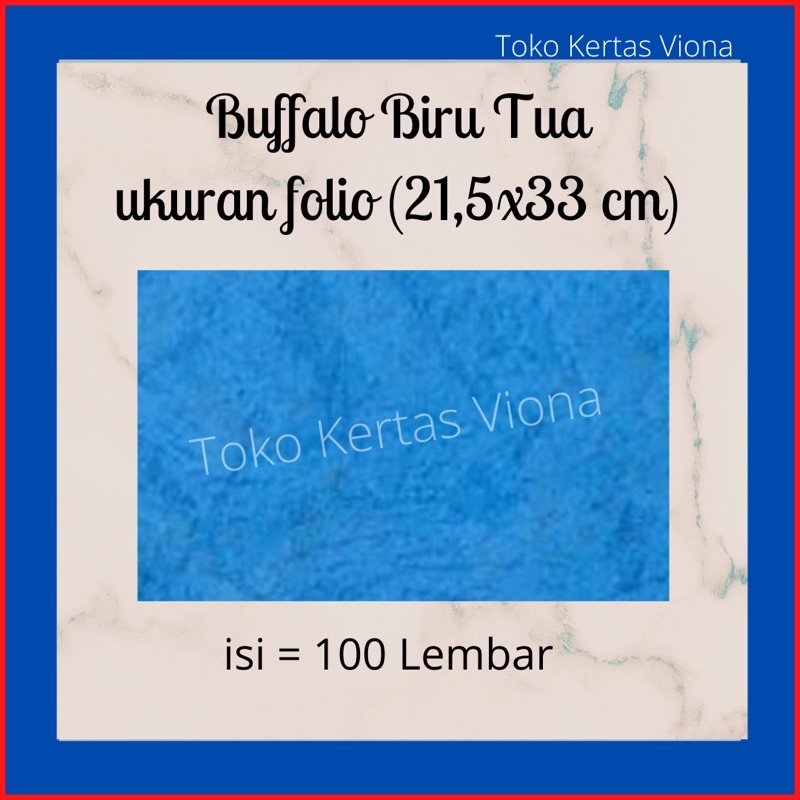Jual kertas buffalo/cover/sampul jilid biru tua folio | Shopee Indonesia