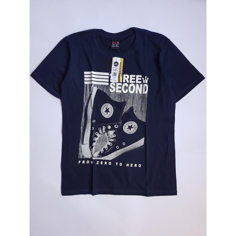 Jual KAOS CONVERSE X THREE SECOND NAVY SWAG | Shopee Indonesia