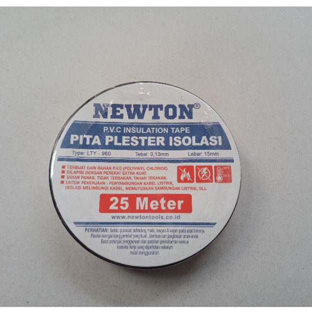 Jual Solasiban Solasi Listrik / Isolasi Kabel Listrik Hitam Newton (25 ...