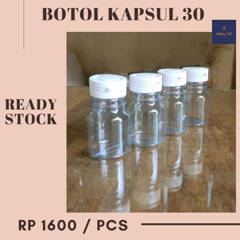 Jual [20 PCS] BOTOL KAPSUL 30 PVC / BOTOL GARLIC / BOTOL TABLET / BOTOL ...
