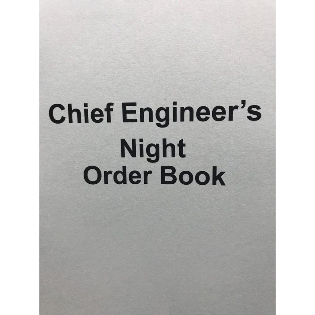 Jual Buku Log Chief Engineer Night Order Book Logbook | Shopee Indonesia