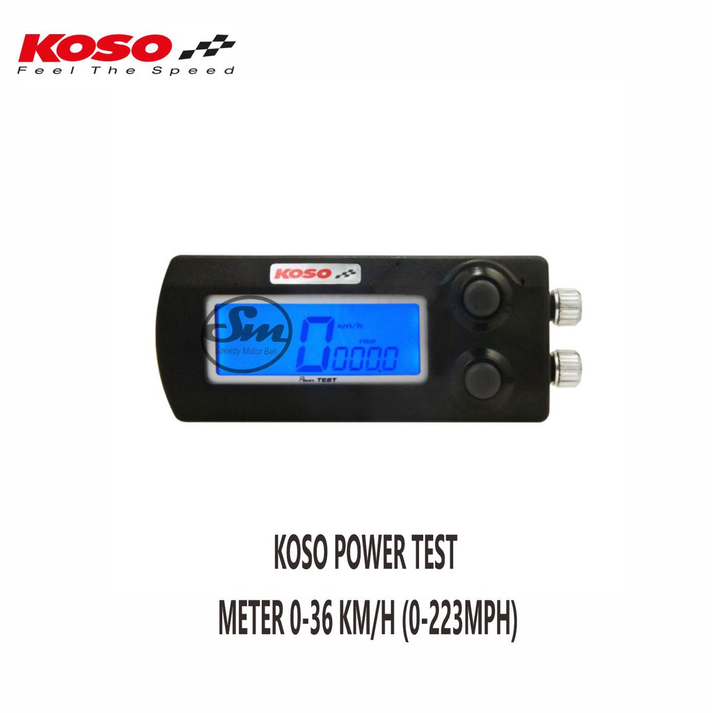Jual Power Test Meter 0-360 Km/H (0-223 Mph) Koso Colour Black - Meter ...