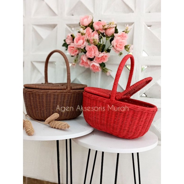 Jual Rantang Piknik Rotan / Hamper Anting Piknik | Shopee Indonesia