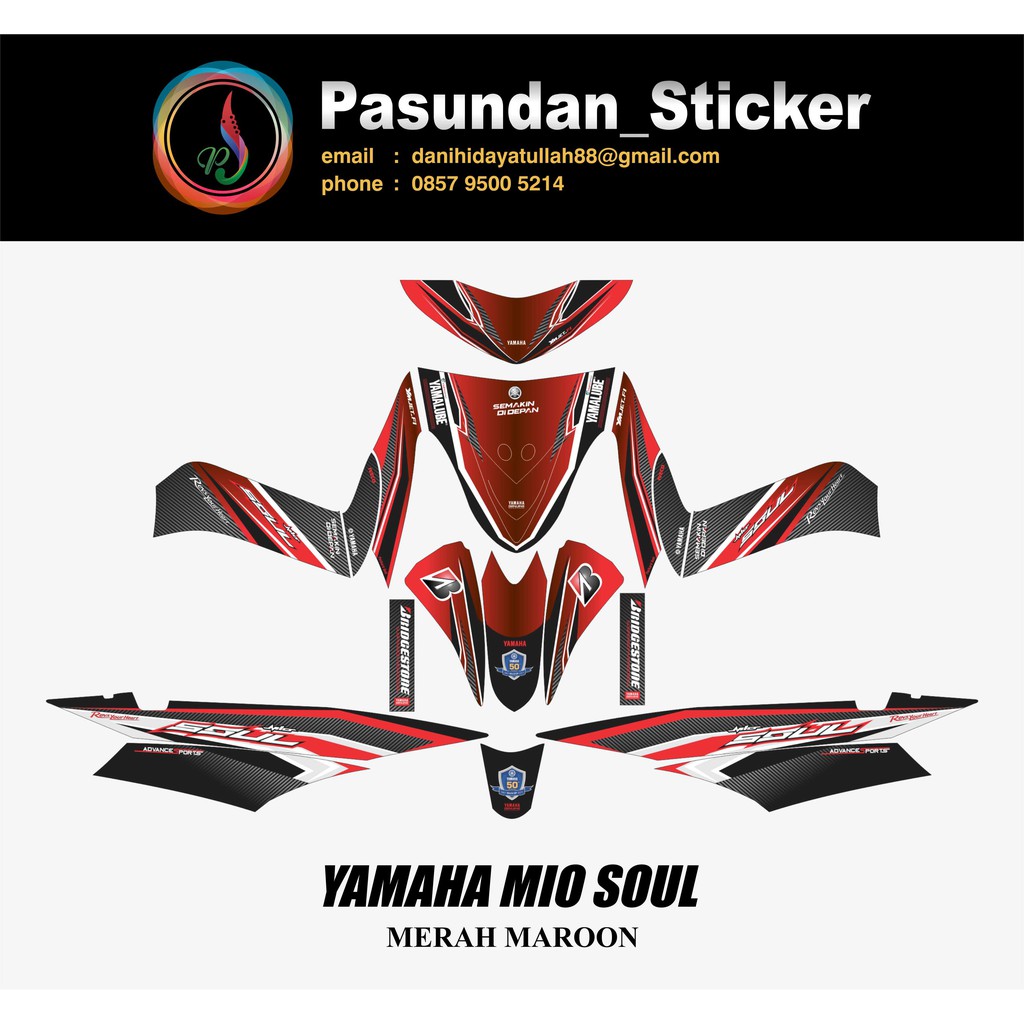 Jual YAMAHA MIO SOUL MERAH MAROON | Shopee Indonesia
