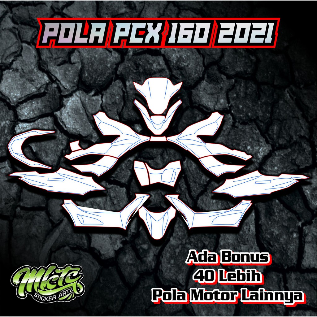 Jual JUAL POLA all new PCX 160 / PCX 160 2025 ROADSYNC UNTUK DECAL STICKER DAN BONUS POLA POLA ...