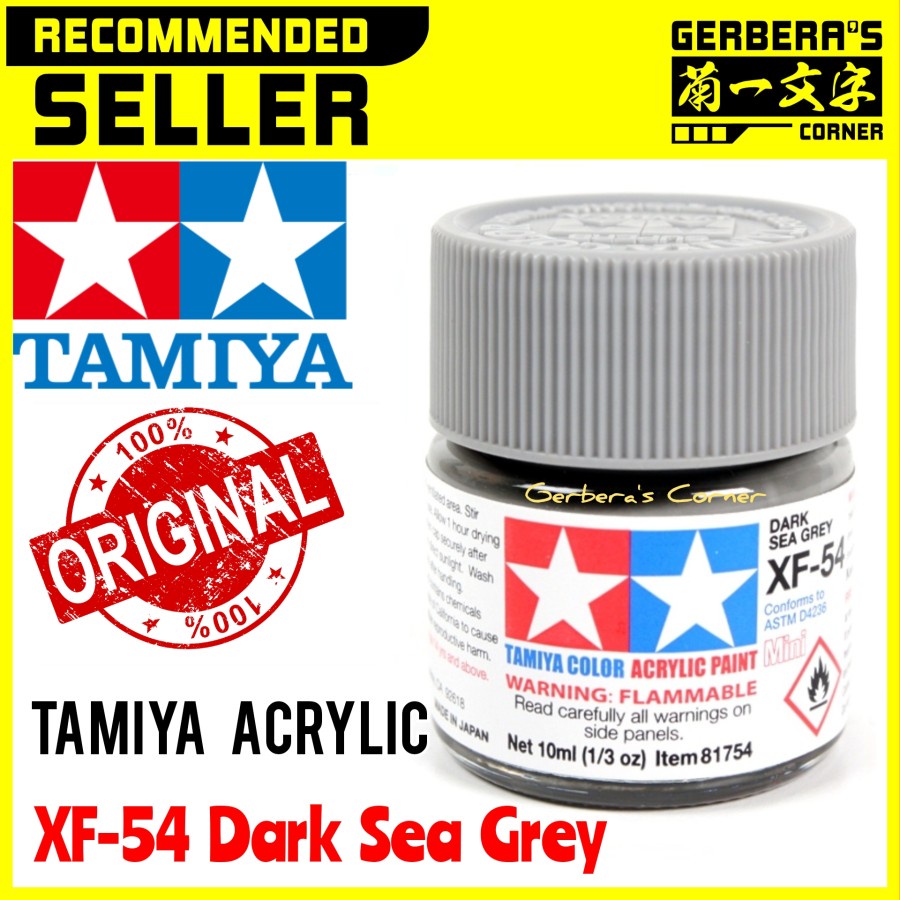 Jual Tamiya Acrylic Mini XF54 XF-54 Dark Sea Grey Cat Gundam Kuas ...