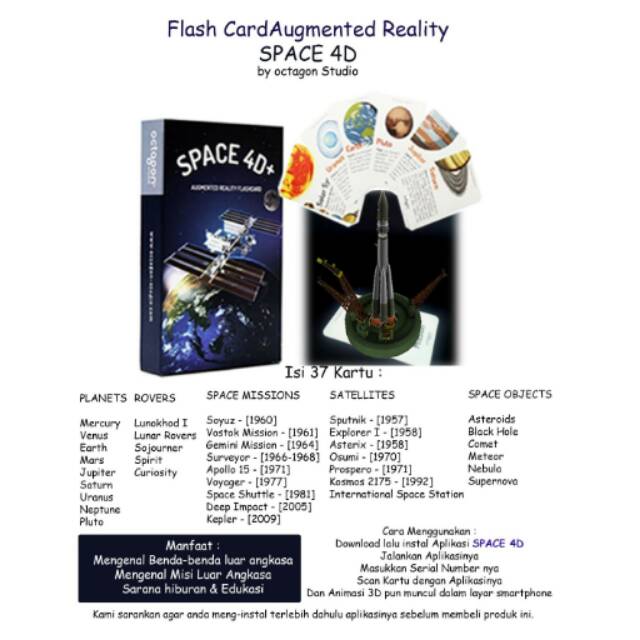 Jual Flash Card Space 4D Education Kids Limited Edition ORI 100% ...
