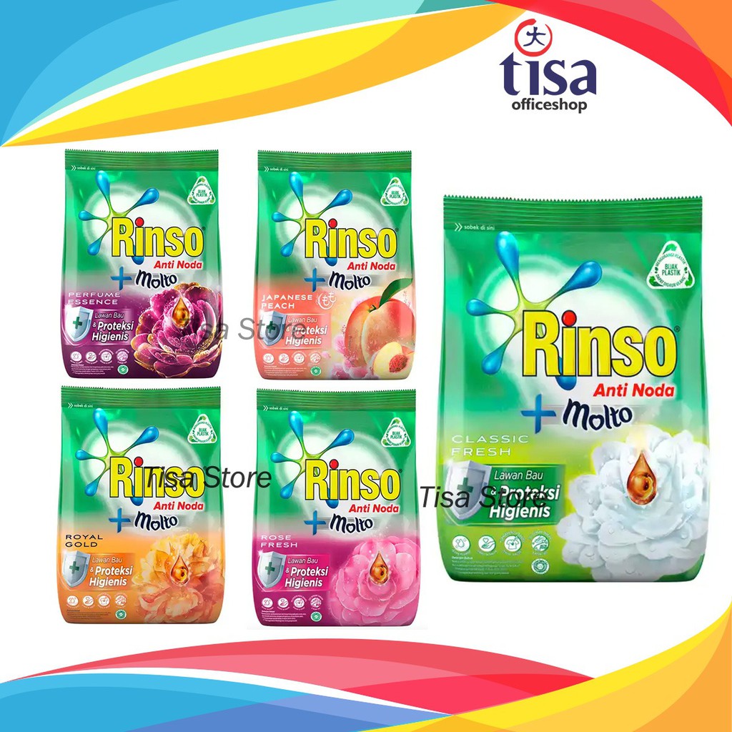 Jual Deterjen Bubuk Rinso anti noda+molto 770 gr | Shopee Indonesia