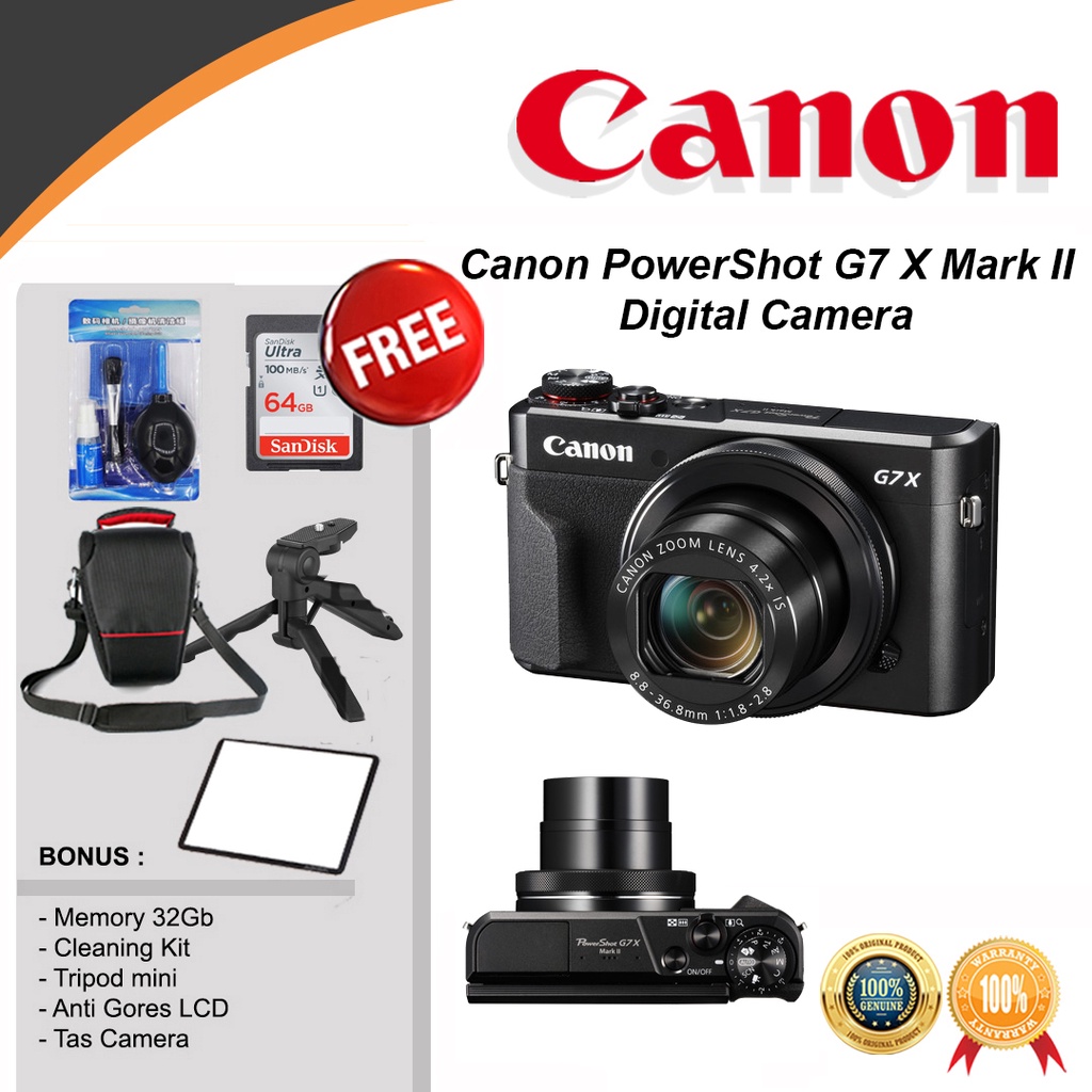 Jual CANON POWERSHOT G7X MARK II DIGITAL CAMERA - CANON G7 X MARK 2 HARGA PROMO | Shopee Indonesia