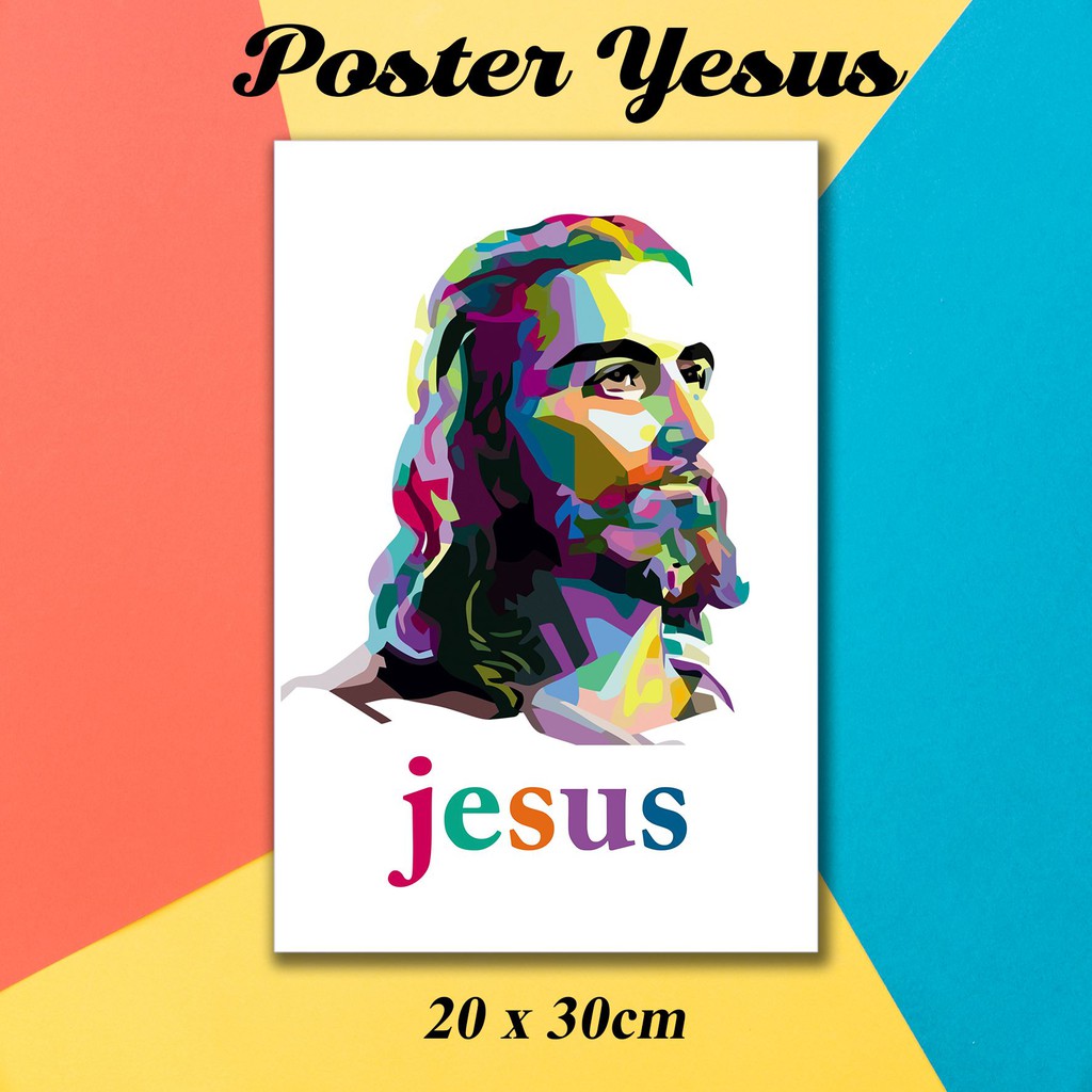 Jual Poster Yesus wall decor hiasan dinding rohani kristen katolik ...