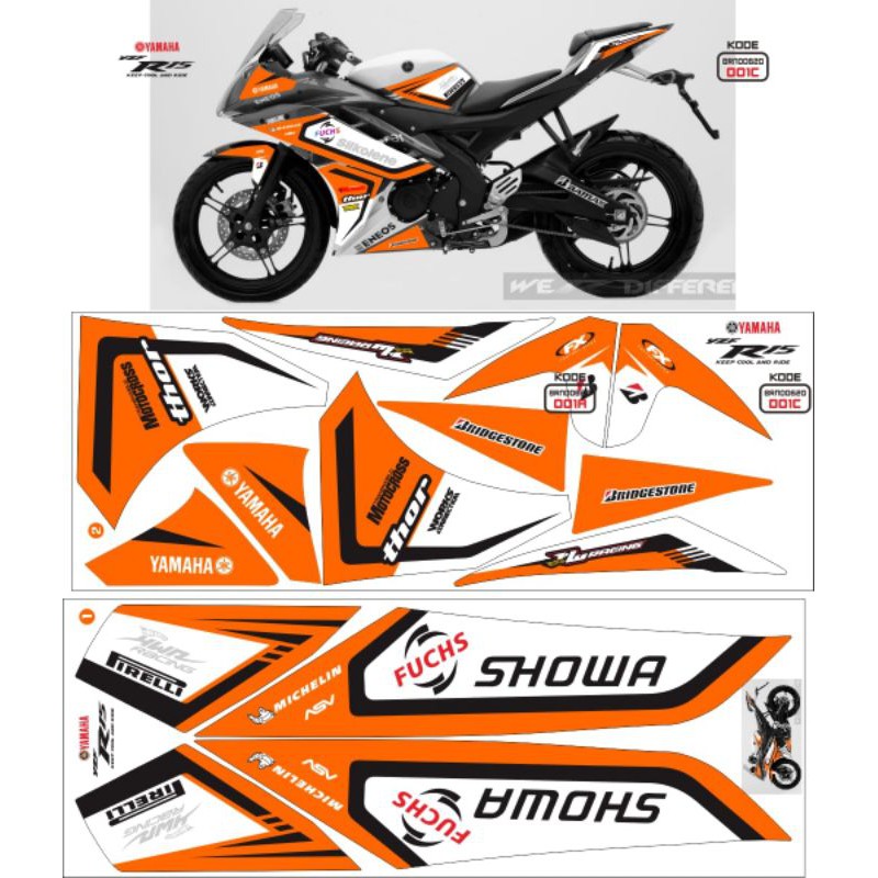 Jual striping yamaha R15 V2 / decal R15 / sticker motor R15 V2 | Shopee ...