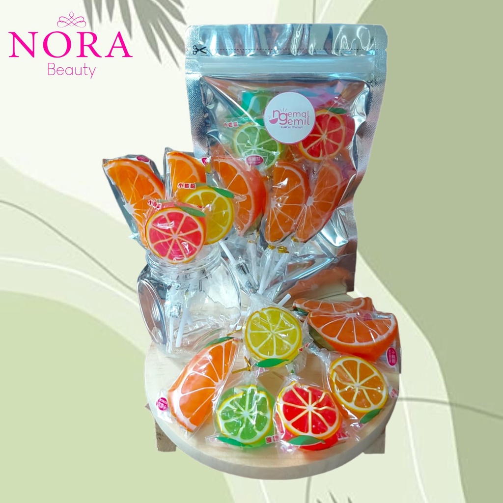 Jual Cemilan Lolipop Jeruk Lemon Stroberi Buah Mix Sugar Rush / Lolipop ...