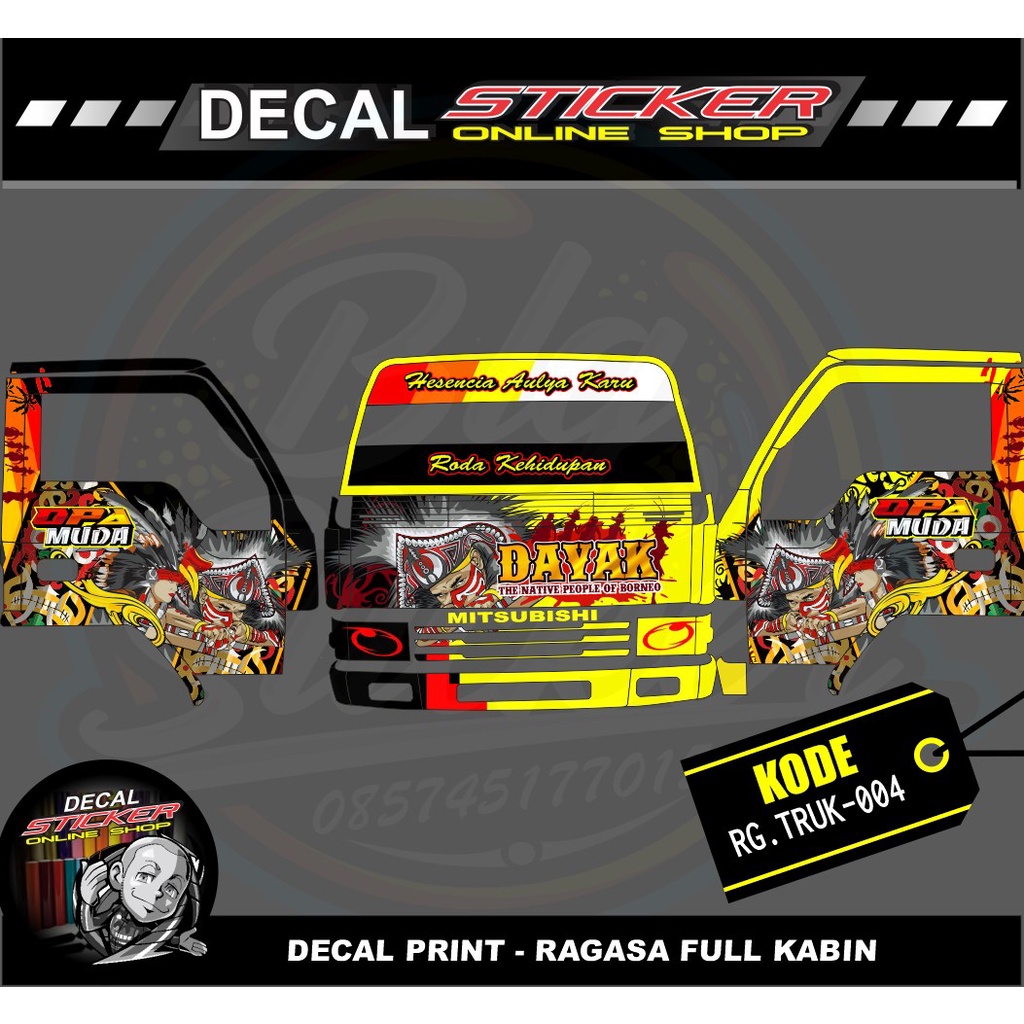 Jual STIKER MOBIL TRUCK RAGASA DECAL PRINT FULL KABIN TANPA ATAP ...