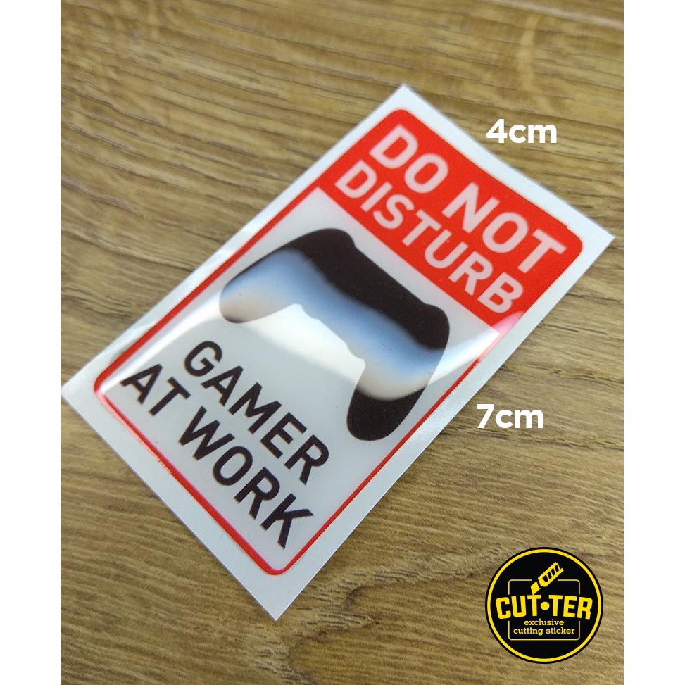 Jual emblem sticker resin GAMER AT WORK | Shopee Indonesia