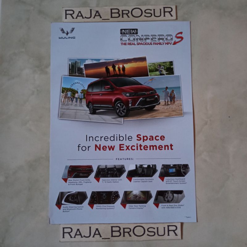 Jual Poster brosur flyer Wuling new Confero S | Shopee Indonesia