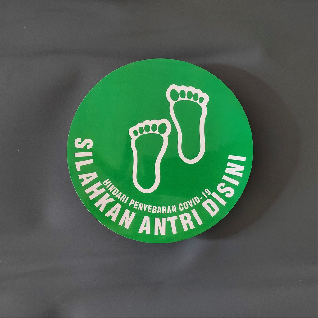 Jual Stiker Batas Antrian, Stiker Lantai Waterproof sudah dilaminasi ...